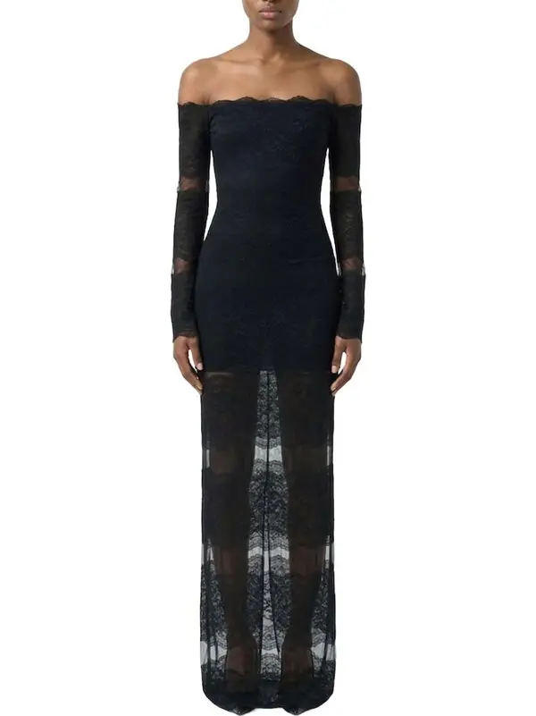Blumarine Long Sleeve Dress - Black