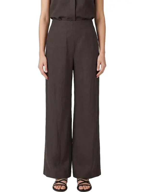 Harris Wharf London Wide Leg Trousers - Grey