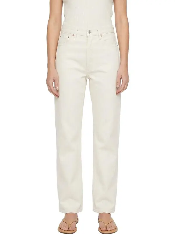 AGOLDE Straight Leg Jeans - Biscuit