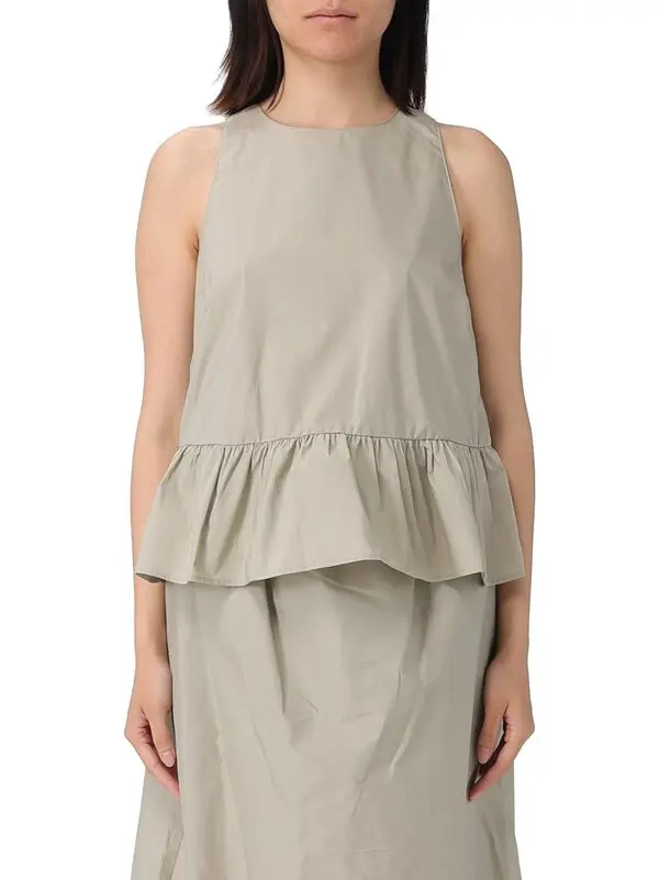 Liu Jo Sleeveless Top With Bow Detail - Grey