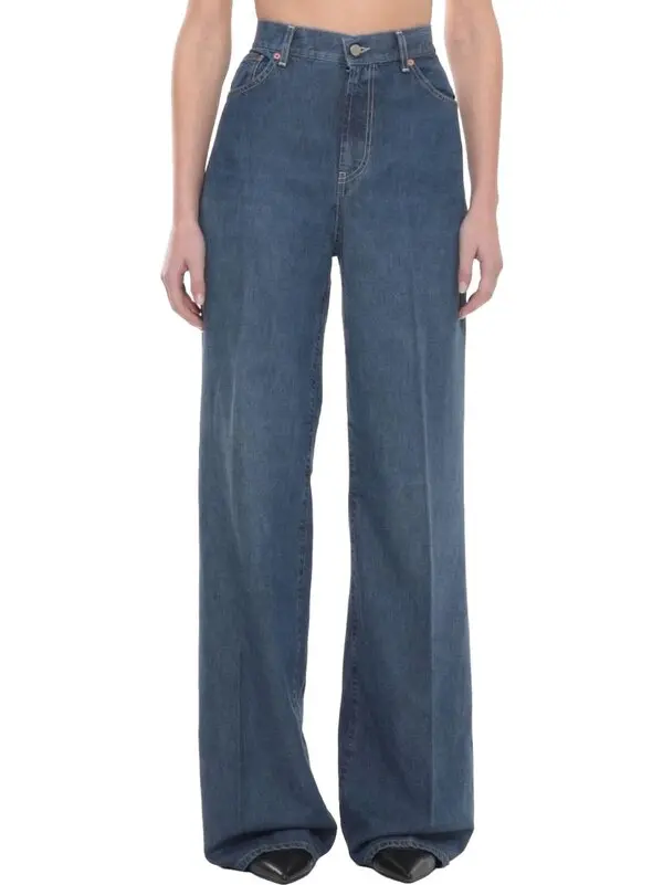 DONDUP Amber Wide-leg Jeans - Blue