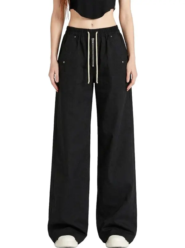 Rick Owens Cotton Geth Belas Trousers - Black