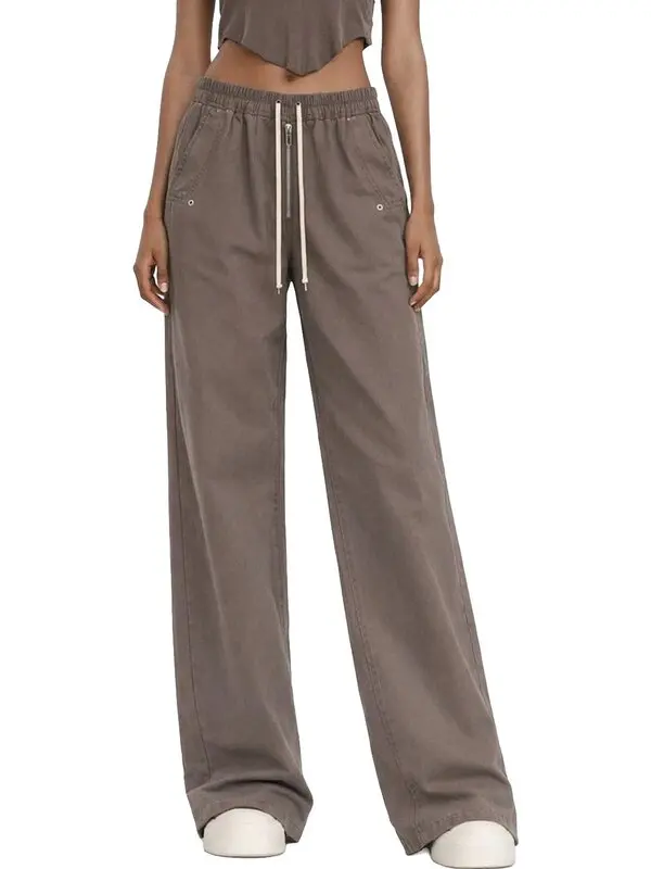 Rick Owens Wide Leg Pants - Brown