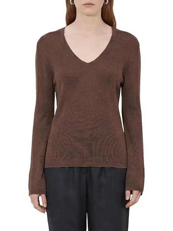 Loulou De Saison V-neck Sweater - Brown