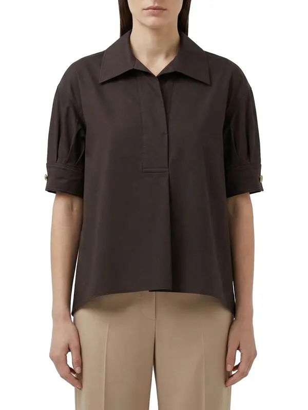 Agnona Polo Shirt - Brown