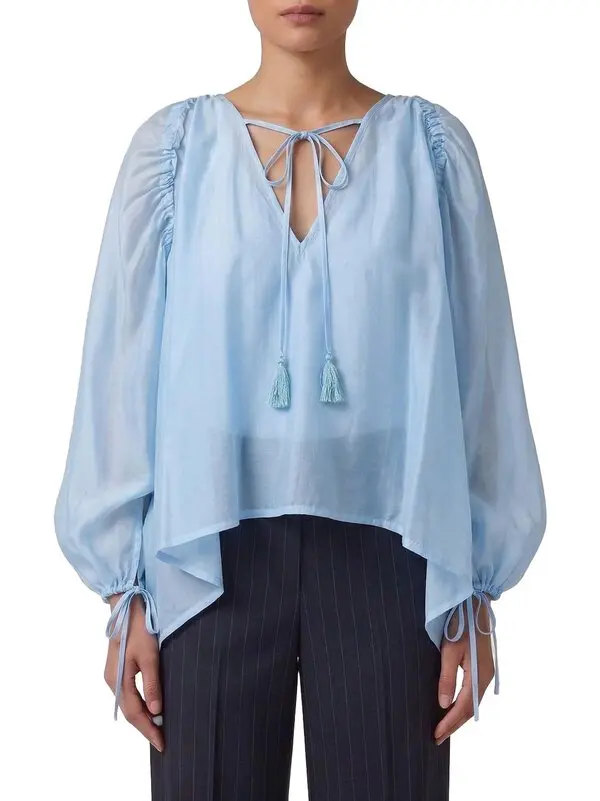 ERMANNO FIRENZE Top - Gnawed Blue