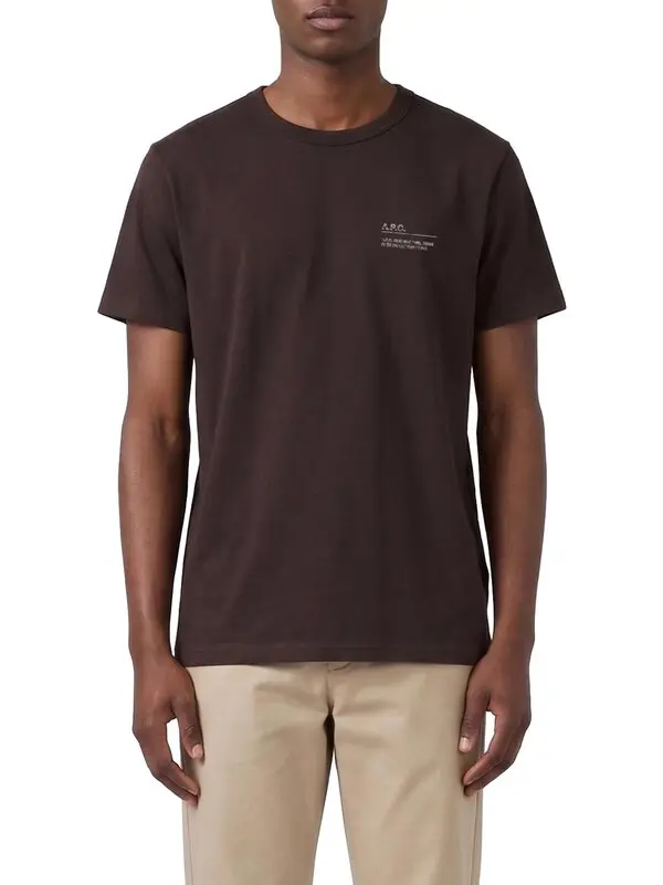 A.p.c. Cotton Logo T-shirt - Brown