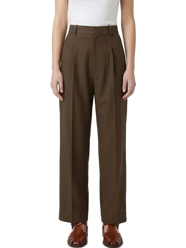 Phoebe Philo Pleated Trousers - Beige