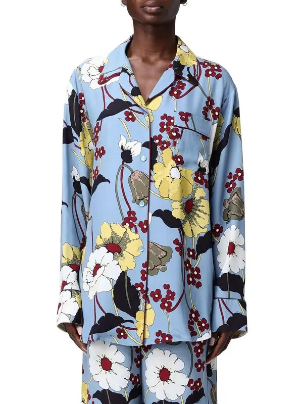 Marni Floral Print Shirt - Sky Blue