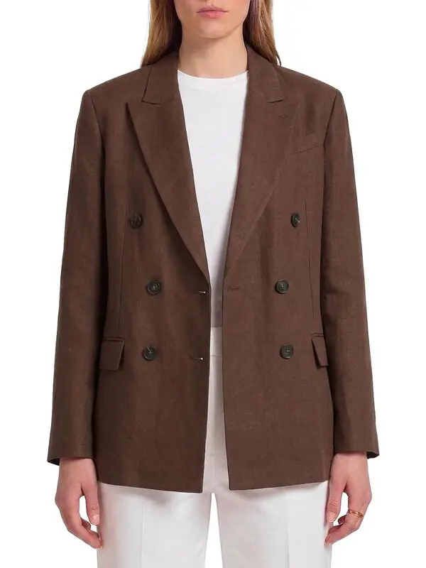 Brunello Cucinelli Double Breasted Jacket - Brown