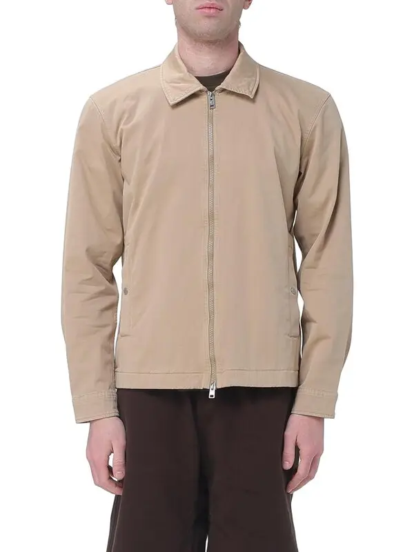 Woolrich Zip-up Collared Jacket - Beige