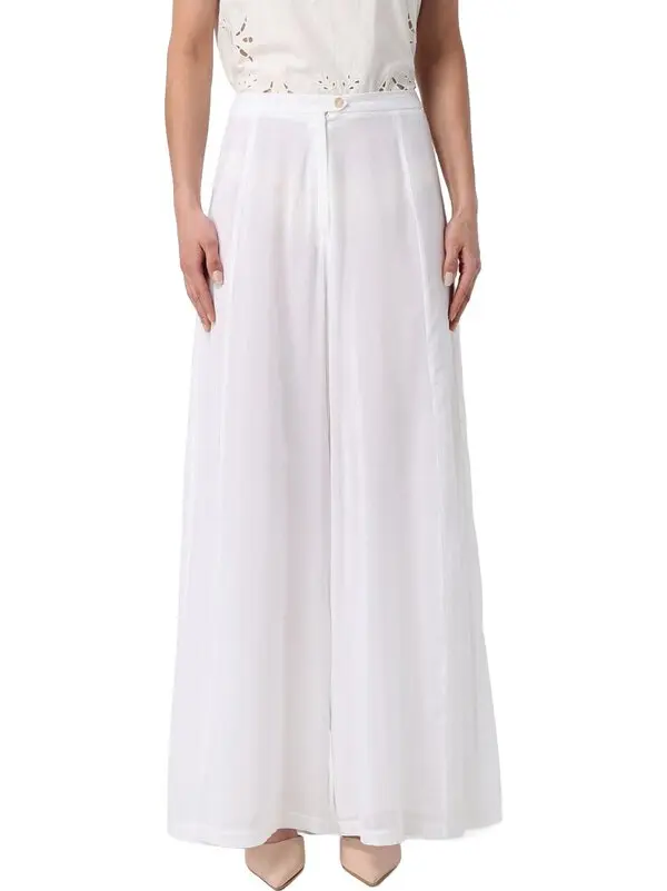 FORTE_FORTE Linen Wide-leg Trousers - White