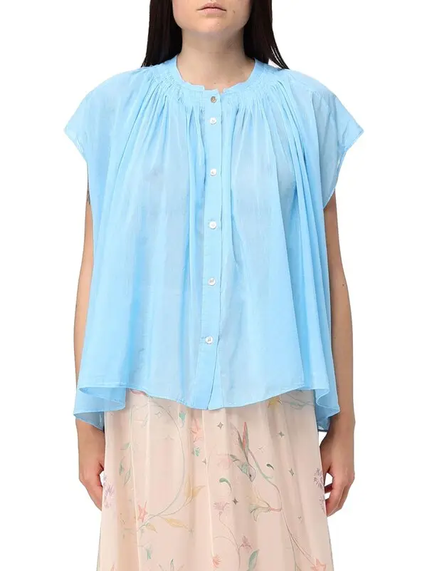 FORTE_FORTE Cotton And Silk Shirt - Turquoise