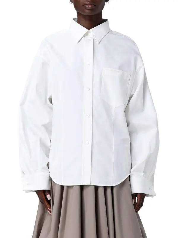 Balenciaga Cotton And Silk Poplin Shirt - White