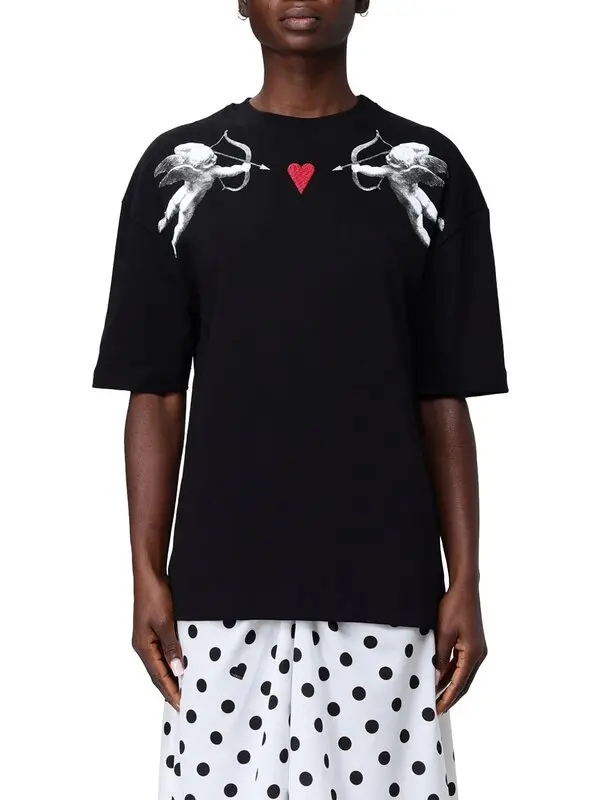 Fiorucci Cotton T-shirt With Graphic Print - Black