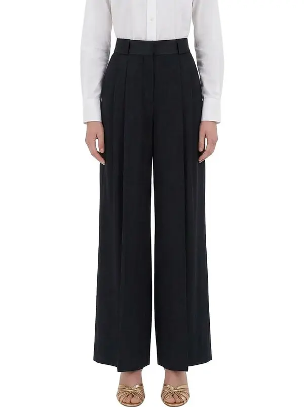 BLAZÉ MILANO Wide Leg Trousers - Navy