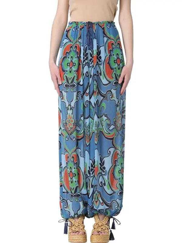 Etro Printed Wide Leg Pants - Multicolor