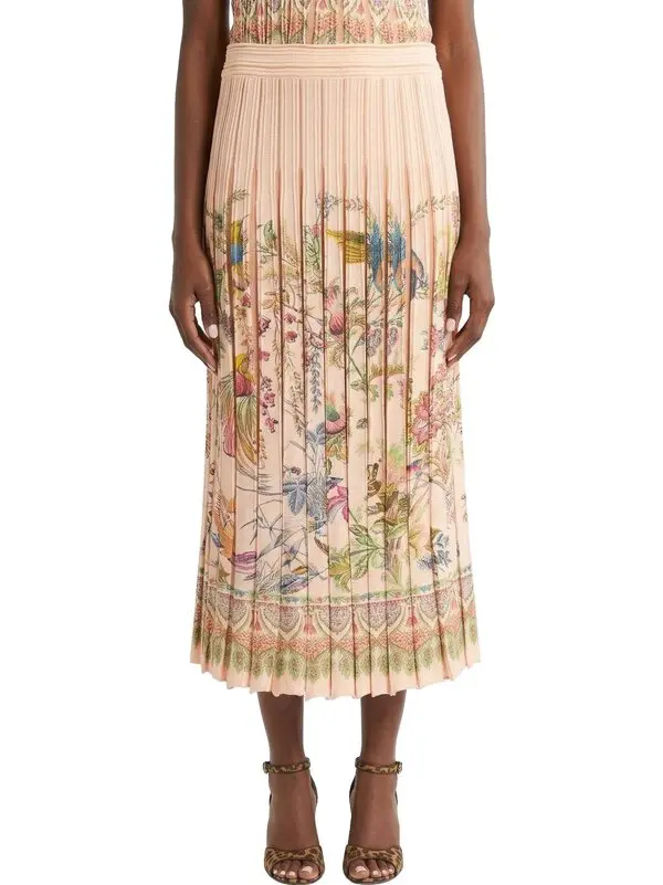 Etro Printed Midi Skirt - Beige