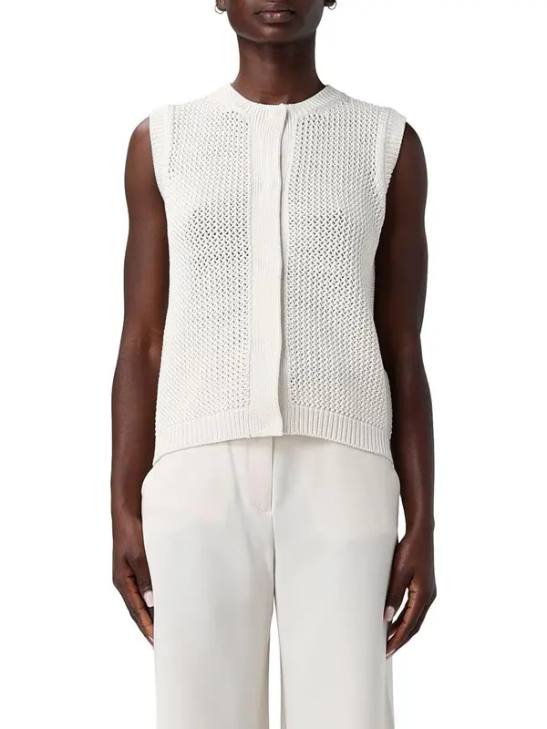 Max Mara Silk Blend Knit Vest - Ivory