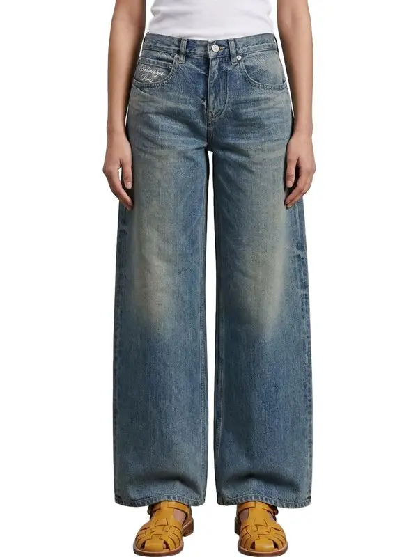 Balenciaga Wide Leg Jeans - Blue