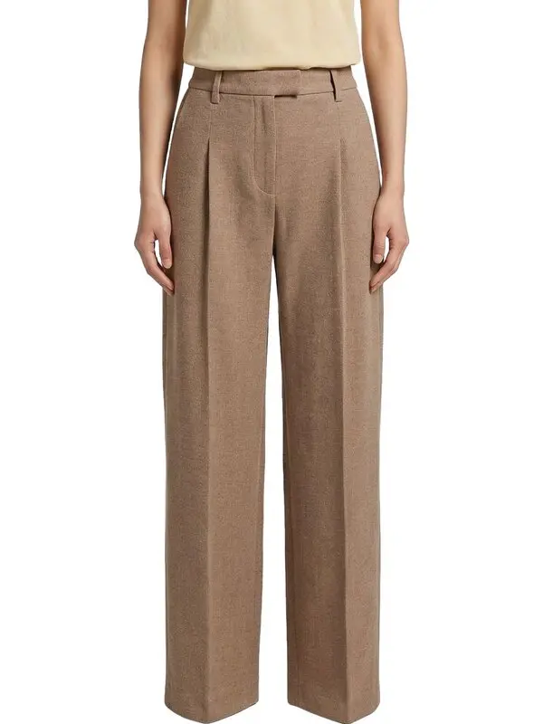 Brunello Cucinelli Wide Leg Tailored Trousers - Blush Pink