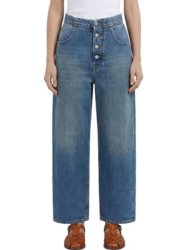 MAISON MARGIELA High-rise Wide-leg Jeans - Blue