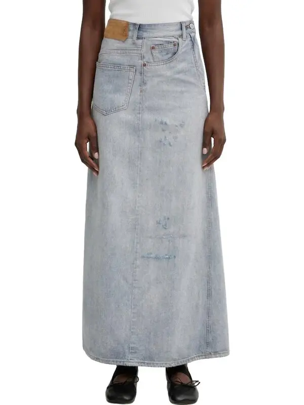 MAISON MARGIELA Denim Maxi Skirt - Blue