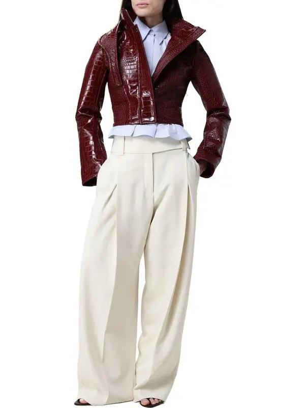 Sportmax Cotton Shirt With Pleated Detail - Gnawed Blue