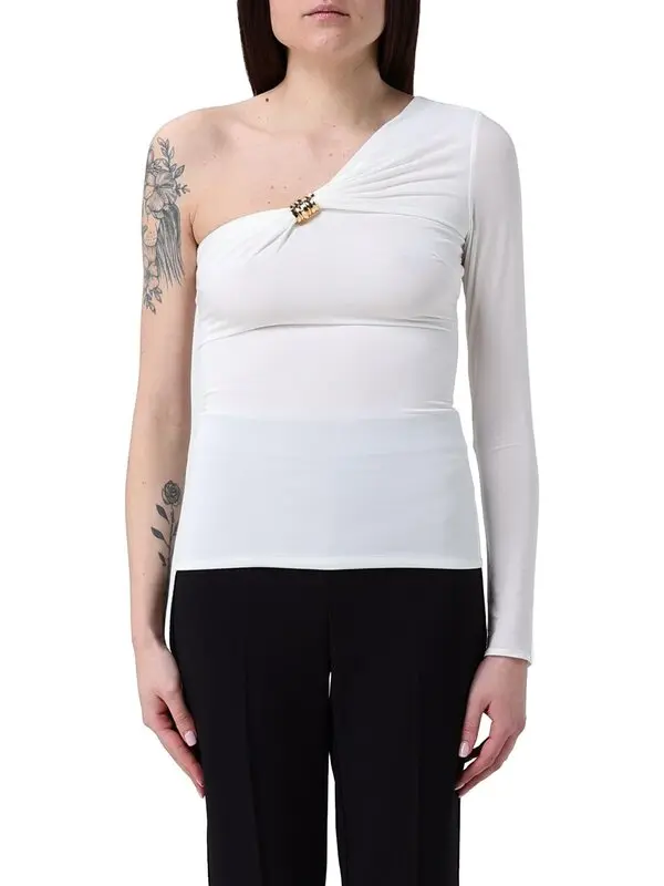 Elisabetta Franchi One Shoulder Top - White