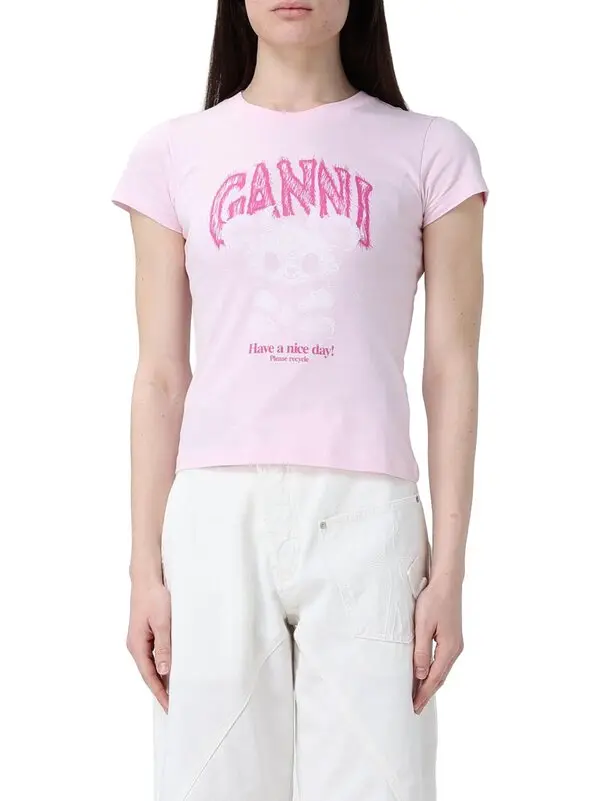 GANNI T-shirt - Pink