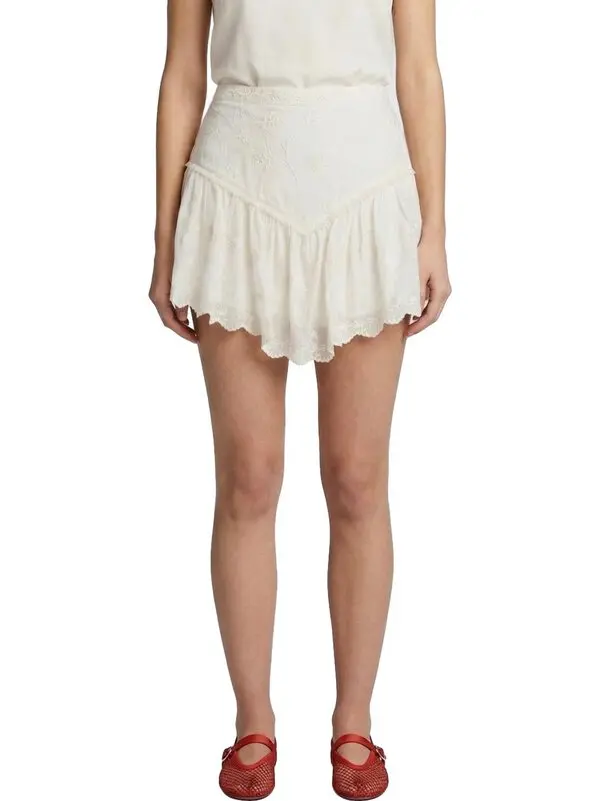 Isabel Marant Étoile Zoelia Cotton And Silk Shorts - White