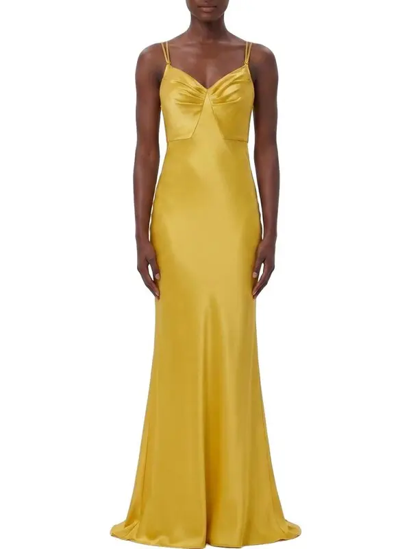 Elisabetta Franchi Satin Gown - Yellow