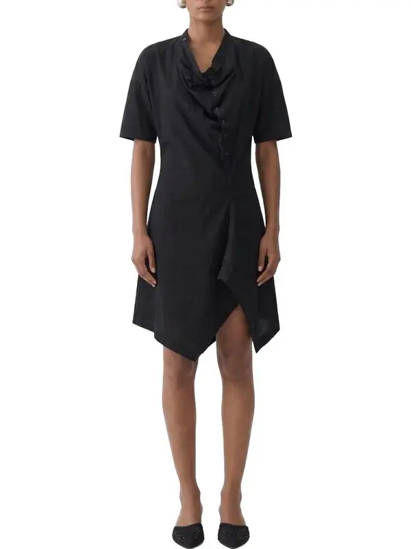 LEMAIRE Short Sleeve Dress - Black