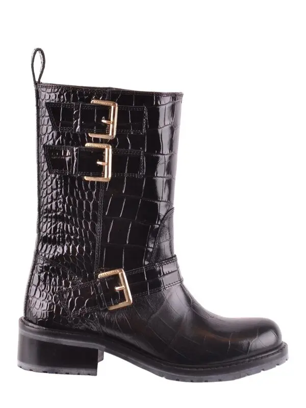 Dsquared2 Buckled Booties - Black