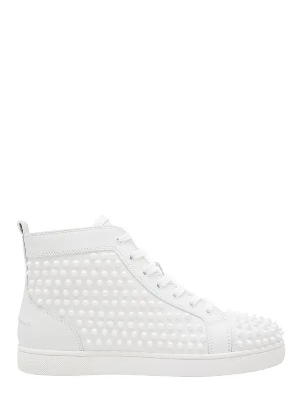 CHRISTIAN LOUBOUTIN Louis Flat Calf Spikes - White