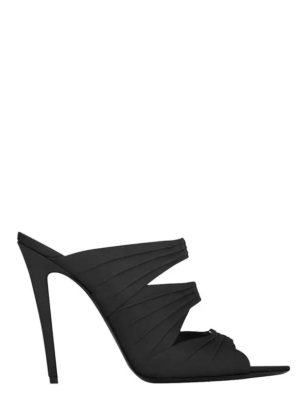Saint Laurent Emilie Mule Sandal - Black