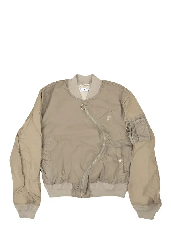 Off-White Arrow Twist Bomber Jacket - Grey
