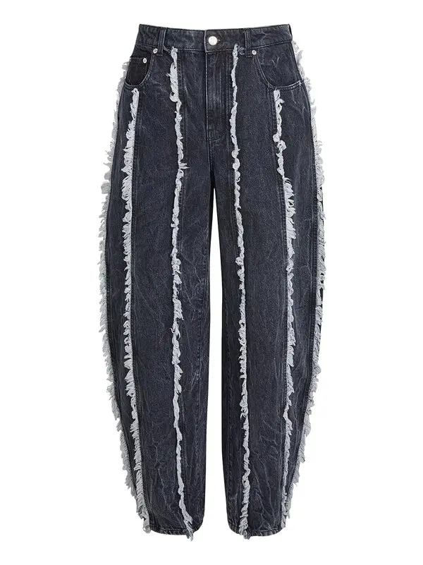 Séfr Cutline Barrel-leg Jeans - Navy