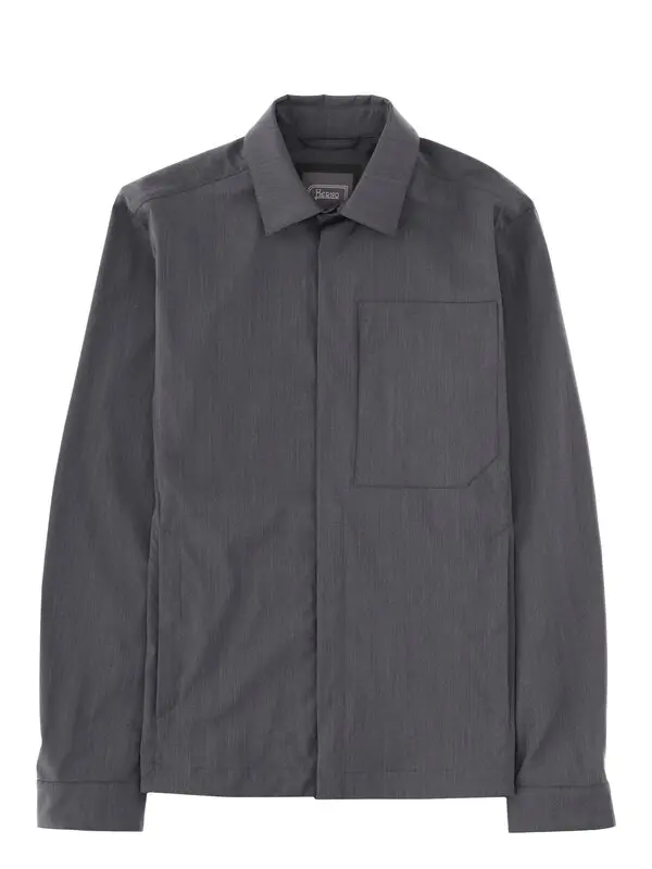 Herno Overshirt In Misto Lana - Grey