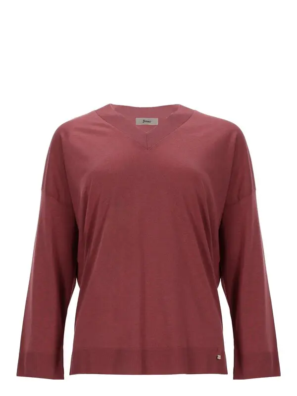 Herno Maglia In Glam Knit Effect - Red