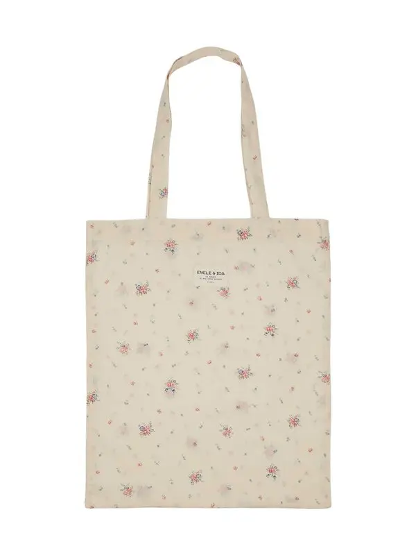 EMILE & IDA Floral Tote Bag - Beige
