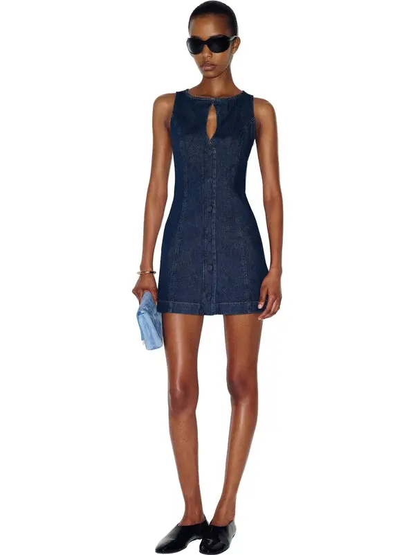 REFORMATION Pola Denim Mini Dress - Blue