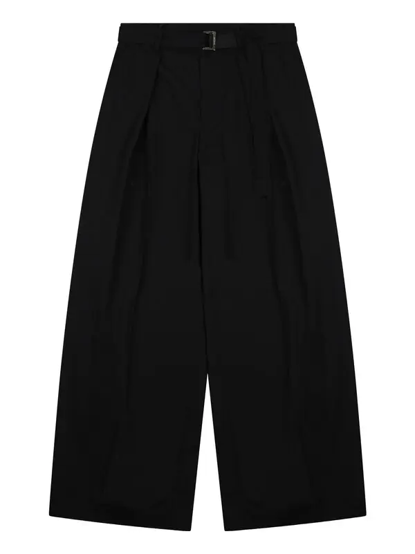 Sacai Suiting Trousers With Belt - Black
