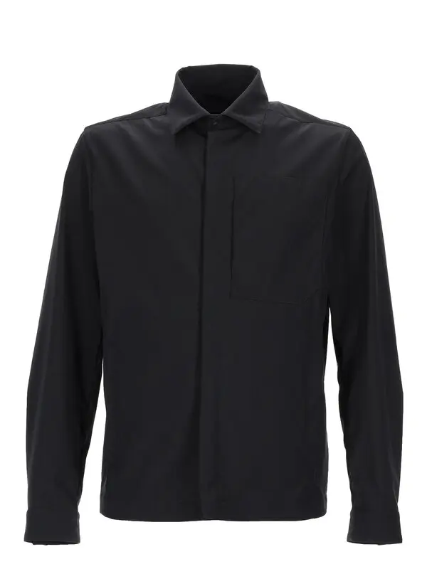Herno Wool Blend Overshirt - Black
