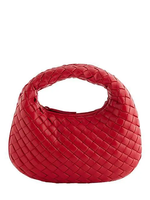 Bottega Veneta Intreccio Leather Top-handle Bag - Cardinal-muse Brass