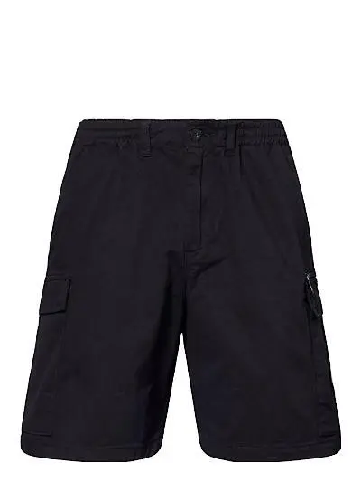 SANDBANKS Logo-patch Cotton Cargo Shorts - Black