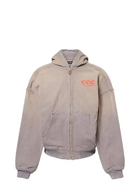 WILLY CHAVARRIA Cotton Juggernaut Workwear Hoodie - Concrete