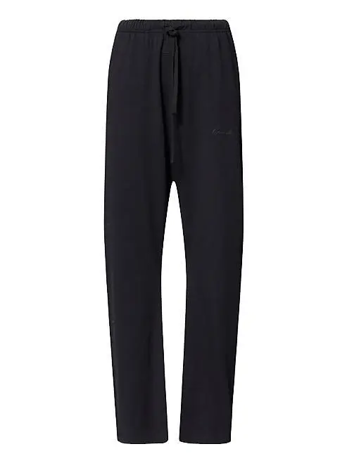 Fear Of God Classic Flared-leg Cotton-jersey Trousers - Vintage Black