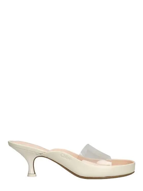 Chloé Junie Leather And Pvc Heeled Sandals - Other