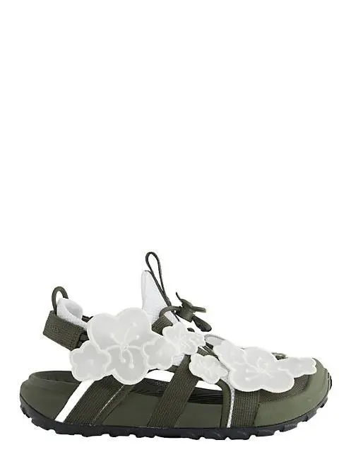 The North Face X Cecile Bahnsen Floral Appliqué Mesh Sandals - White